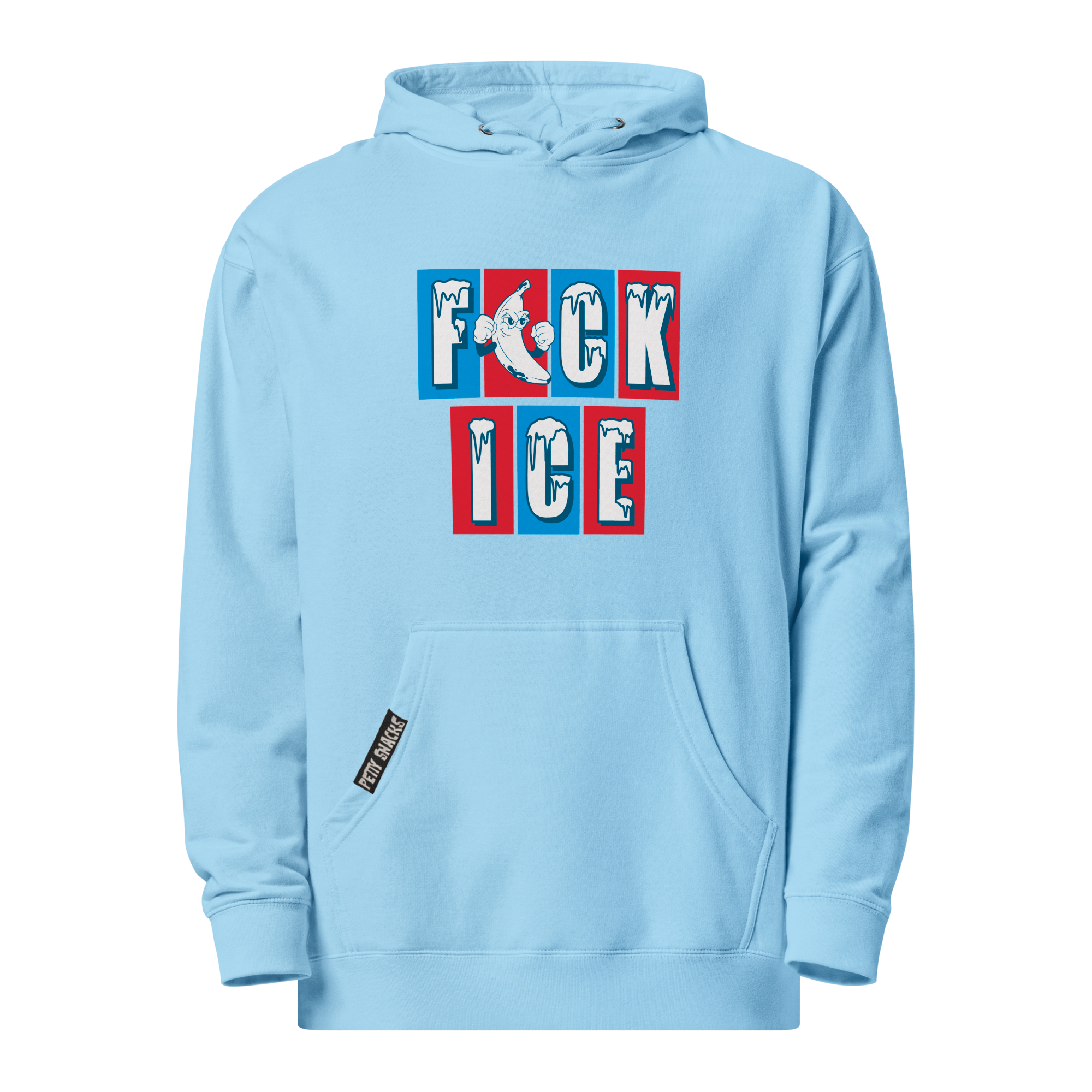 F*ck ICE Bodega Hoodie (Ice Blue) – Petty Snacks