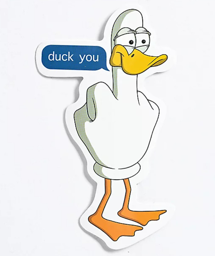 Duck You Sticker – Petty Snacks