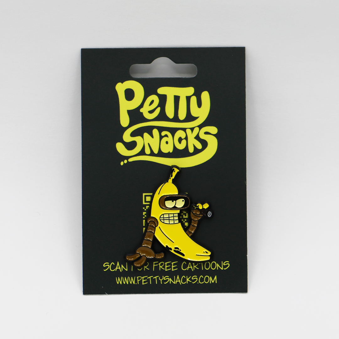 Bender Banana Enamel Pin – Petty Snacks